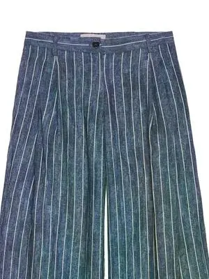 ERMANNO FIRENZE Pinstripe Pleated Trousers