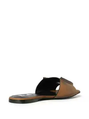 Moschino Picot-trimmed Flat Sandals