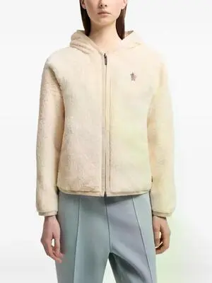 Moncler Reversible Polartec Hooded Zip-Up Jacket Neutrals