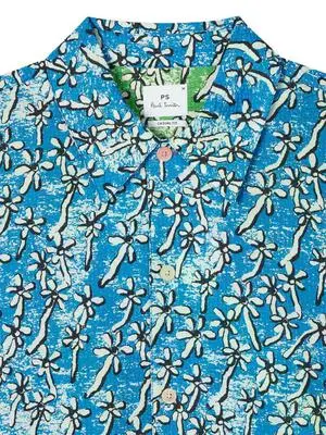 Paul Smith Floral-print Button-up Shirt - Blue