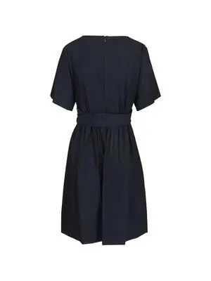Emporio Armani V-neck Belted Midi Dress - Blue