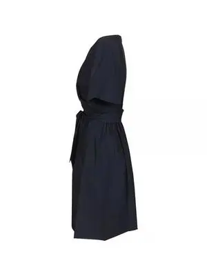 Emporio Armani V-neck Belted Midi Dress - Blue
