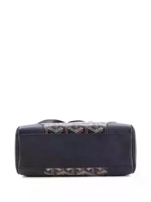 Goyard Saigon Top Handle Mini Shoulder Bag Coated Canvas With Leather - Black