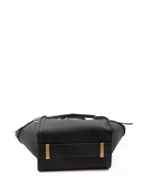 TOD'S Hammered Leather Tote Bag - Black