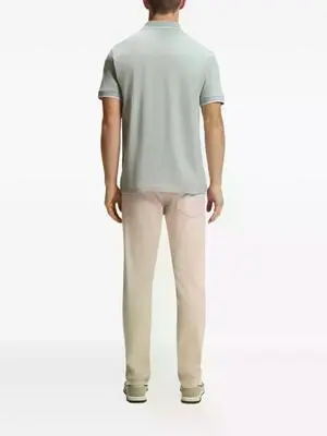 BOSS Logo-patch Slim-fit Polo Shirt In Stretch Cotton