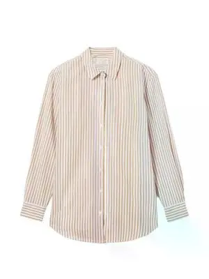 MC2 SAINT BARTH Striped Shirt With Logo - Neutrals