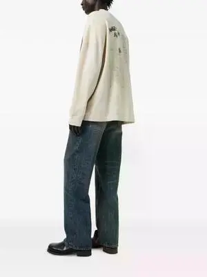 Our Legacy Slack Angry Fan Mail Print Sweatshirt - Neutrals