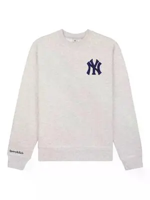 SPORTY & RICH Yankees Serif Sweatshirt - Grey