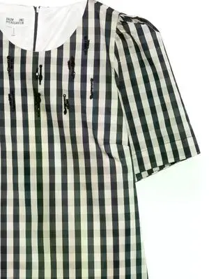 Baum Und Pferdgarten Minu Beaded Gingham Top