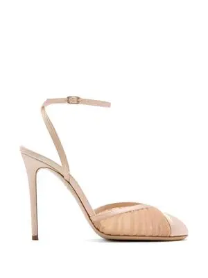 ANDREA WAZEN Emma Pumps With Ankle Strap