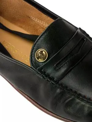 Versace Guanto Leather Loafers With Medusa Hardware