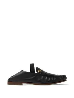Versace Guanto Leather Loafers With Medusa Hardware