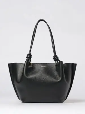 COCCINELLE Finn Grained Leather Shoulder Bag - Black