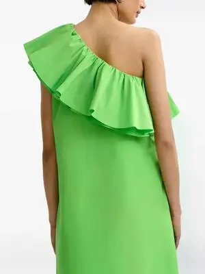 Essentiel Antwerp Ruffle One-shoulder Mini Dress - Green