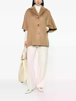 Max Mara Mxagocce Buttoned Coat - Brown