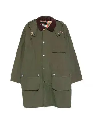 Barbour X Paul Smith Flap-pocket Hooded Jacket - Green