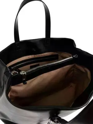 Emporio Armani Bovine Leather Buckle Tote Bag - Black