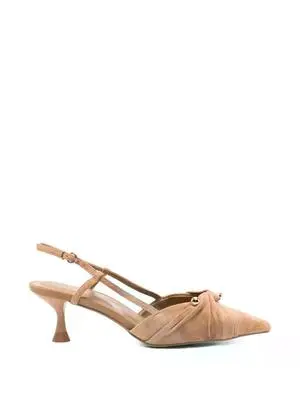 APEPAZZA Suede Slingback Pumps - Neutrals