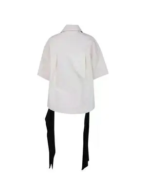 ENTIRE STUDIOS Buttoned Tie Shirt - Neutrals