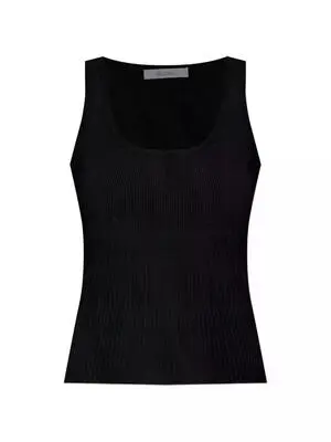 Max Mara Ribbed Vest Top - Black