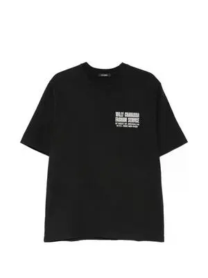 WILLY CHAVARRIA Fashion Services Logo-print Cotton T-shirt - Black