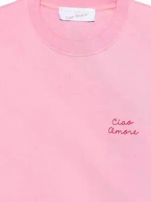 Giada Benincasa Crew-neck Embroidered Sweatshirt - Pink