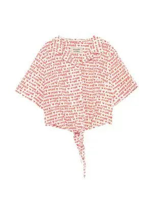 ALESSANDRO ENRIQUEZ Amore-patterned Shirt - White