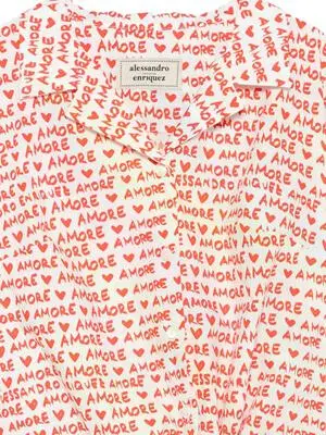 ALESSANDRO ENRIQUEZ Amore-patterned Shirt - White