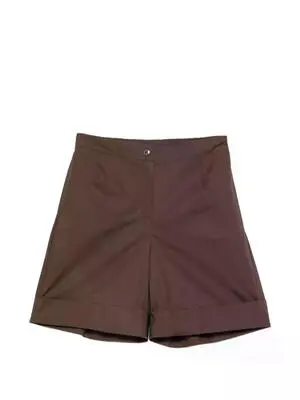 Marina Rinaldi Pleated Tailored Shorts - Brown