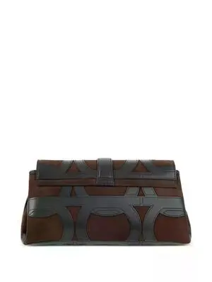 FERRAGAMO Mia Suede Crossbody Bag With Gancini Clasp