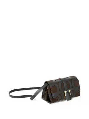 FERRAGAMO Mia Suede Crossbody Bag With Gancini Clasp
