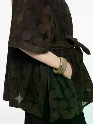 SWORD 6644 Belted Suede Jacket