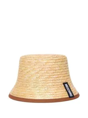 Moschino Straw Bucket Hat - Neutrals