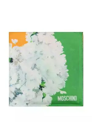 Moschino Floral Silk Scarf