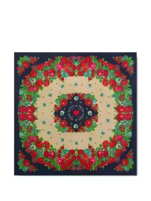 Moschino Floral Silk Scarf - Neutrals