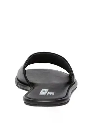 Moschino Heart Detail Slides - Black