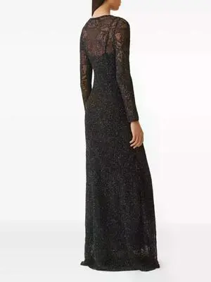 Fabiana Filippi Long-sleeve Maxi Dress - Black