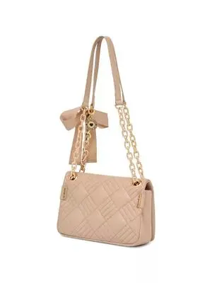 Moschino Quilted Chain Shoulder Bag - Neutrals