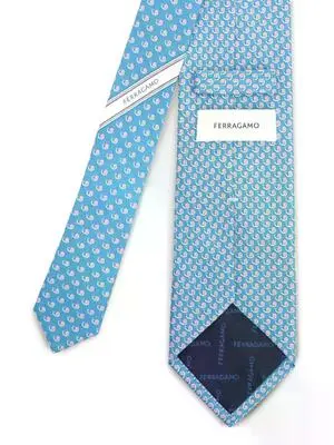 FERRAGAMO Snail-print Neck Tie