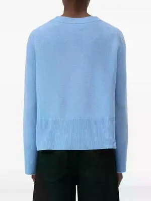 Closed Long-sleeve Crew-neck Sweater - Blue