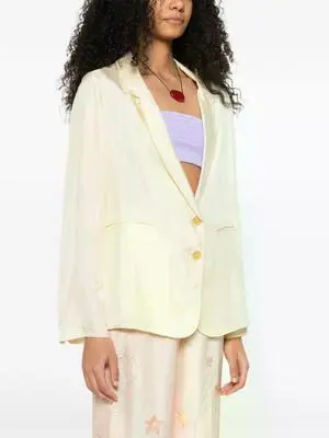 FORTE_FORTE Buttoned Blazer - Yellow