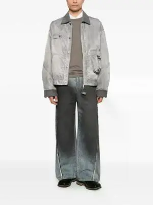 FENG CHEN WANG Button-detail Bomber Jacket - Grey