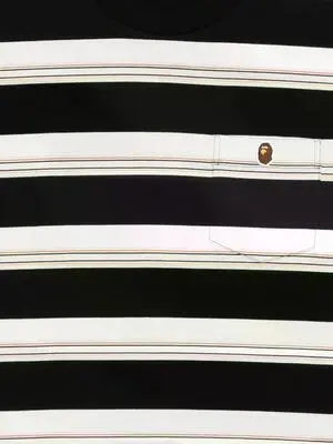 A BATHING APE Striped Chest-pocket T-shirt