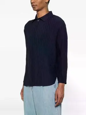 GONGDID DESIGN Pleated Polo Shirt