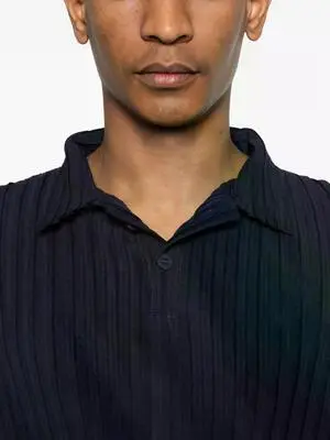 GONGDID DESIGN Pleated Polo Shirt