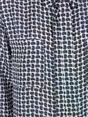 LAURA URBINATI Printed Silk Buttoned Dress
