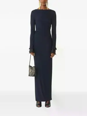 LANVIN Long-sleeve Maxi Dress With Button Cuffs - Blue