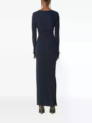 LANVIN Long-sleeve Maxi Dress With Button Cuffs - Blue
