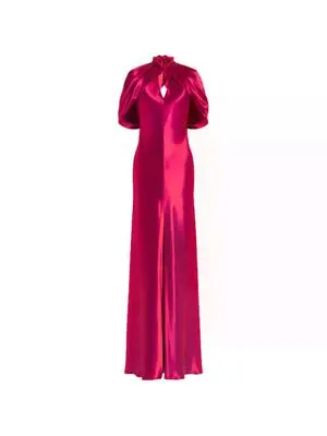 Alberta Ferretti Twisted-detail Cutout Dress - Pink