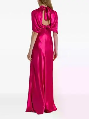 Alberta Ferretti Twisted-detail Cutout Dress - Pink